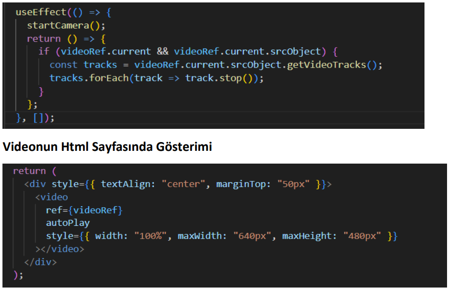 React ile Kamera Bağlantısı Nedir?